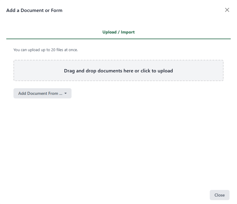 Add a document or form to a signing (Authentisign for TransactionDesk)