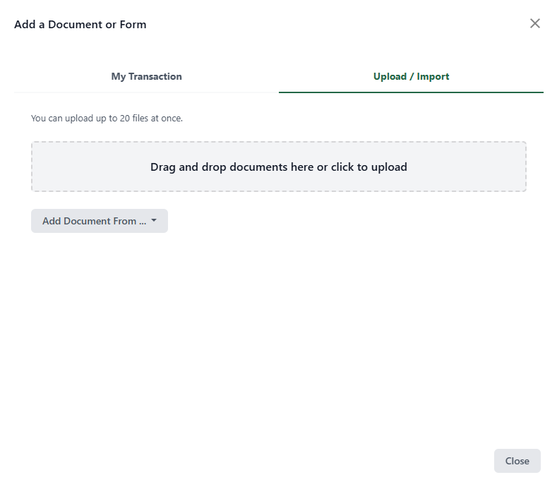 Add an additional document or form to a signing (Authentisign for Transact)