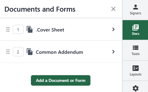 Remove an unsigned document from a signing (Authentisign for zipForm)