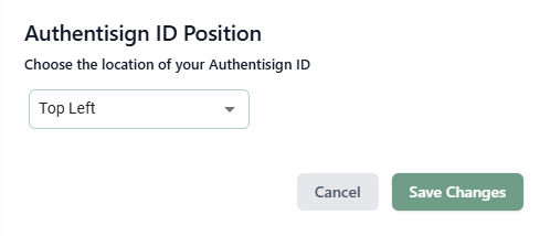 Specify additional signing options (Authentisign for TransactionDesk)