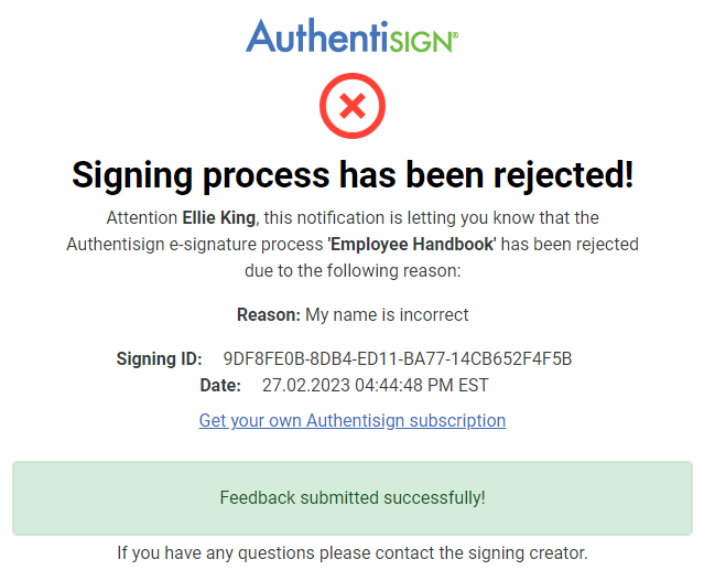 Complete a signing (Authentisign for zipForm)
