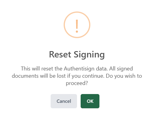 Reset a signing (Authentisign)