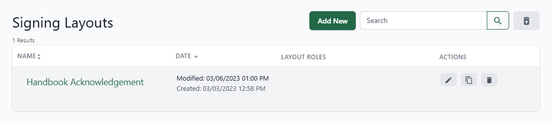 Create a layout (Authentisign)