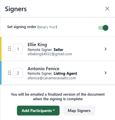 Add a participant to a signing (Authentisign for TransactionDesk)