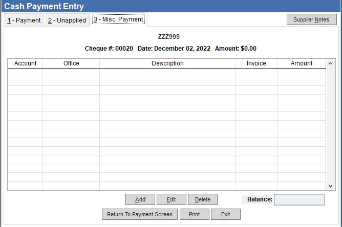 Process a shareholder payment or deposit (Back Office)