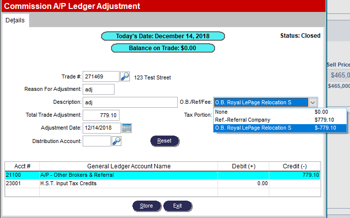 Resolve a mismatch in commission and commission accounts payable for a ...