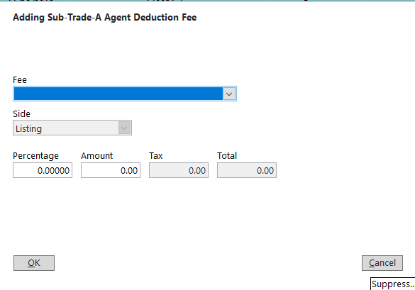 Set up a one-time agent fee (Back Office)