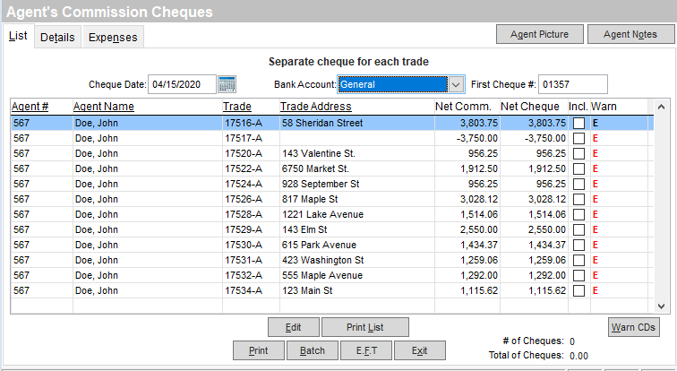 Pay out a transaction - Scenario 5: General account (Back Office)