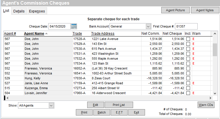 Pay out a transaction - Scenario 5: General account (Back Office)