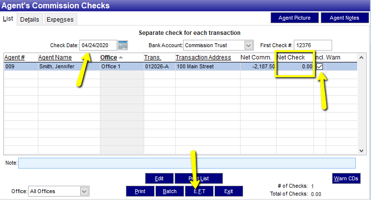 Fix overpayment of commission (Back Office)