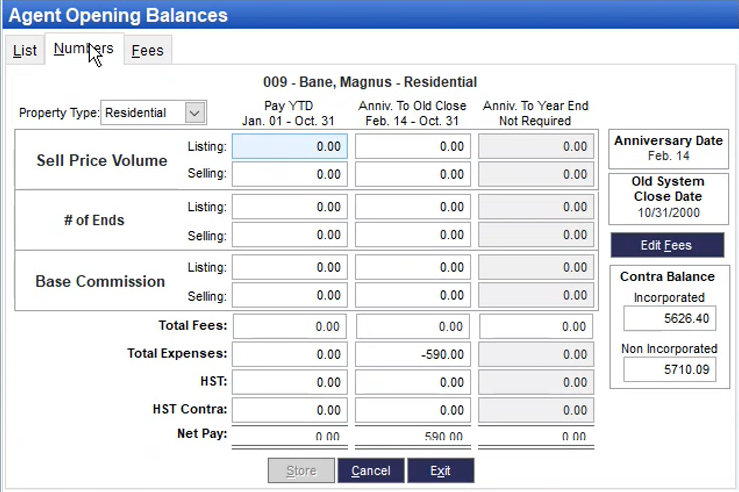 Enter or import agent opening numbers (Back Office)
