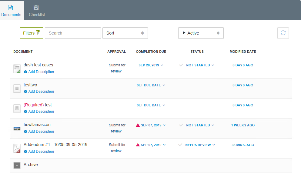 Review zipForm Edition checklist items in Back Office