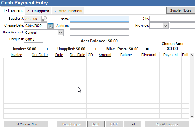 Process a shareholder payment or deposit (Back Office)