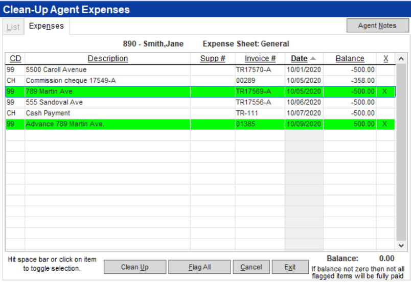 Process an agent's advance, Scenario 1: Advance is issued directly to ...