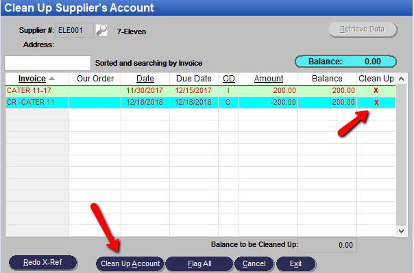 Write off or cancel a vendor or supplier invoice (Back Office)