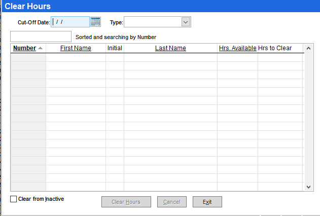 Clear available time off hours [U.S.] (Back Office)