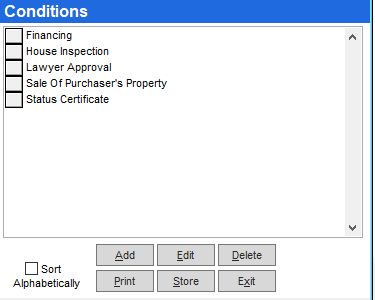 Set up conditions or contingencies (Back Office)