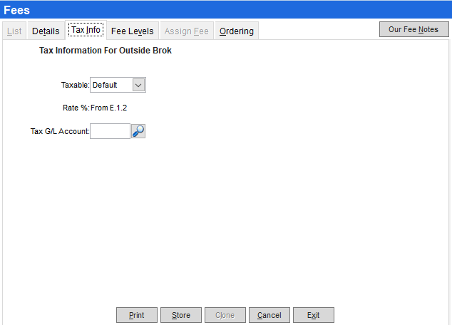 Set up an outside broker fee (Back Office)