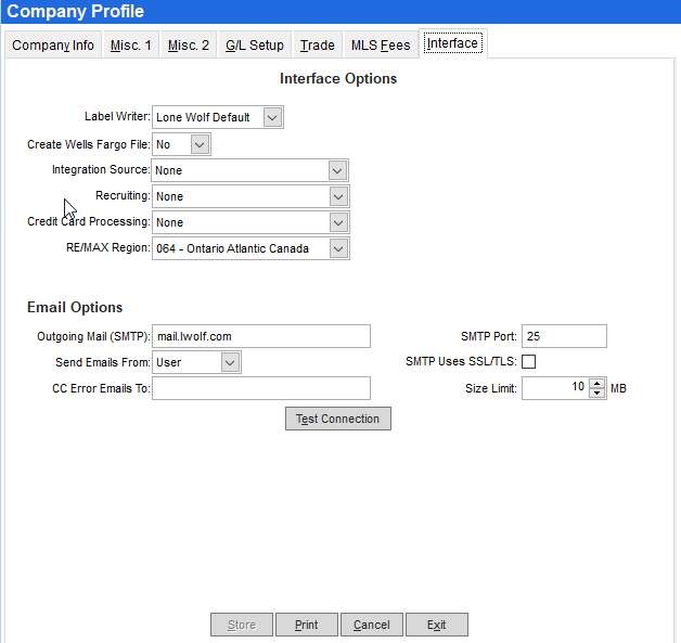 Set up interface and integration options (Back Office)