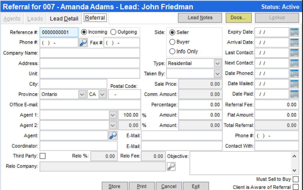Manage leads and referrals (Back Office)