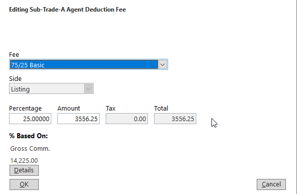 Edit a fee for an agent or transaction (Back Office)