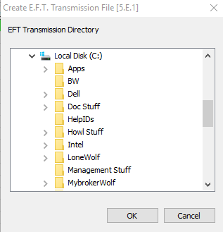 Create an Electronic Funds Transfer file (EFT) to transmit to the bank ...
