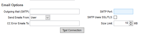 Set up email options (Back Office)