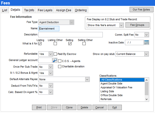 Garnish agent or employee wages (Back Office)