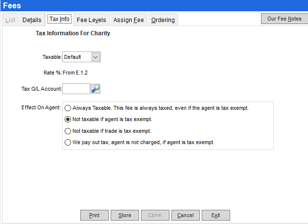 Set up a charitable donation fee (Back Office)