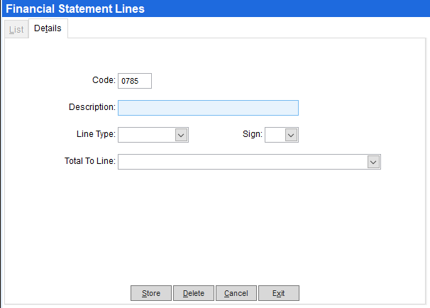 Add Financial Statement Lines Back Office 