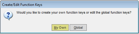 Set function key shortcuts (Back Office)