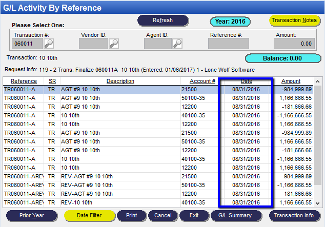 View general ledger details from a prior closed year (Back Office)