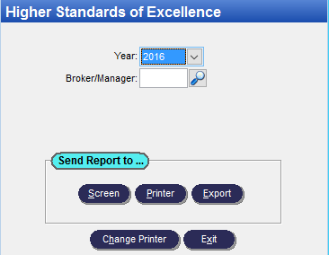 Generate a Homelife Higher Standards of Excellence Awards report (Back ...