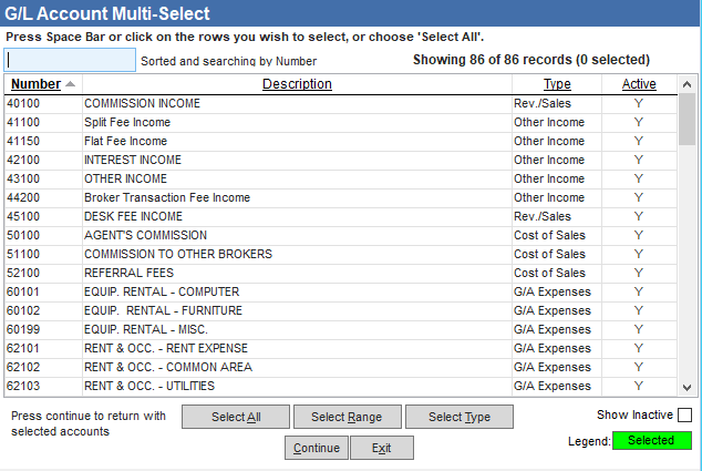 BHHS: Map general ledger accounts (Back Office)