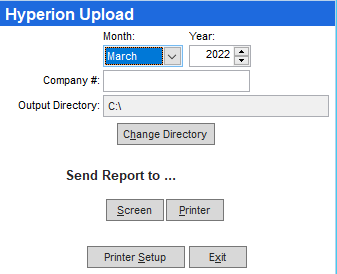 Create a Hyperion upload file (Back Office)