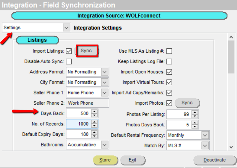 Synchronize historic dash listings and media (Back Office)