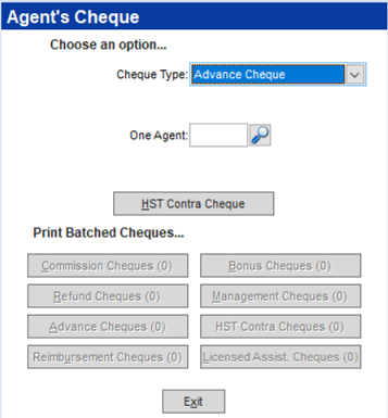 Process an agent's advance, Scenario 1: Advance is issued directly to ...