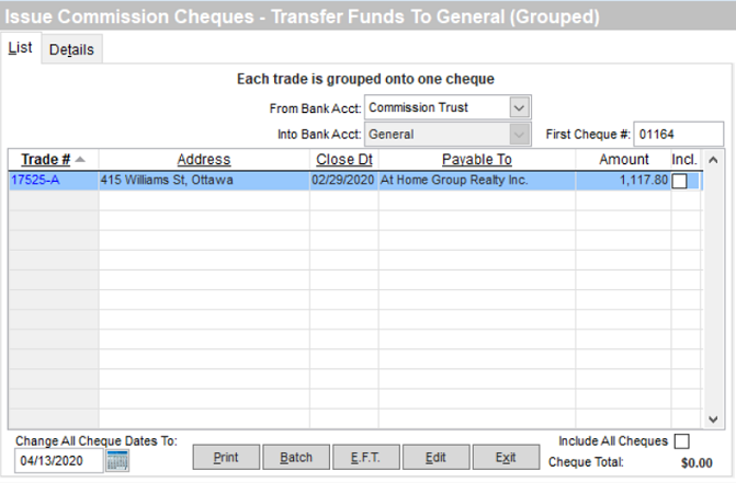 Pay out a transaction - Scenario 1: Trust or escrow, commission trust ...
