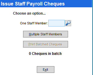 Prepare staff payroll payments (Back Office)