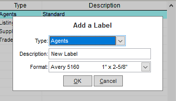Add, edit, or delete a mailing label (Back Office)