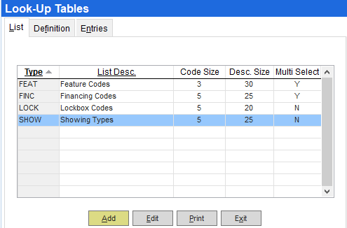 Configure listing options (Back Office)
