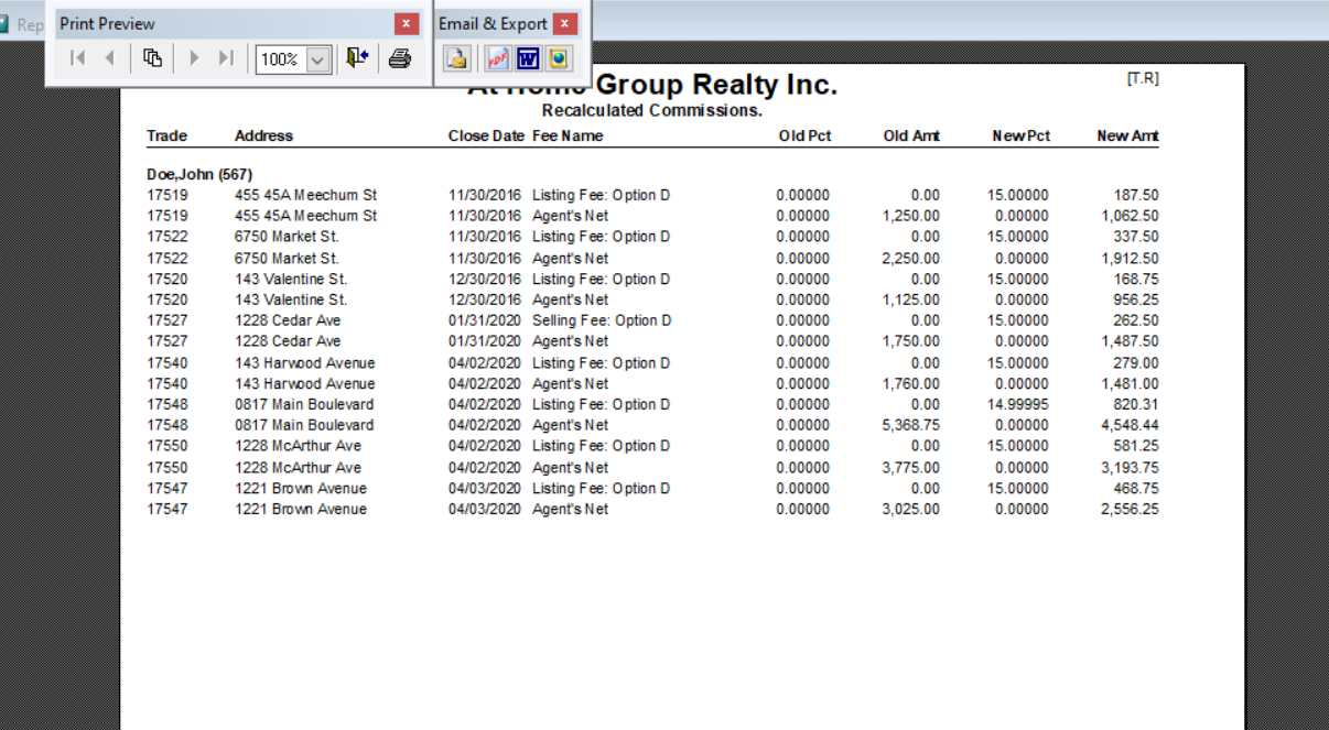 Recalculate fees for an agent (Back Office)