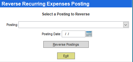 Reverse a recurring expense (Back Office)