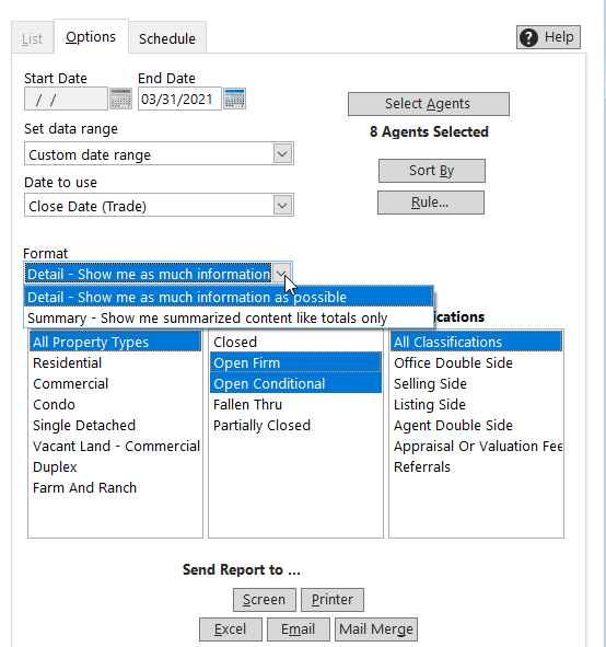 Run a custom report (Back Office)