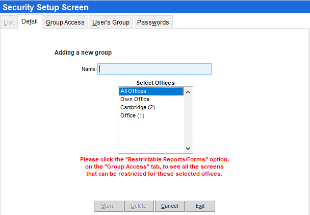 Add or edit a user group (Back Office)