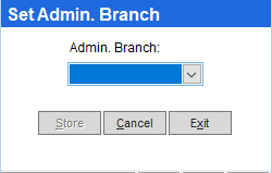 Set the administrative branch (Back Office)