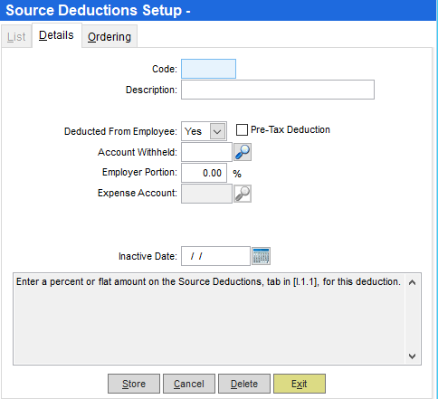 Set up default payroll deductions for federal income tax (Back Office)