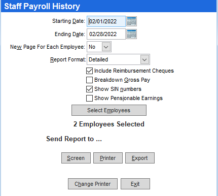 Review employee payroll history or record of employment (Back Office)