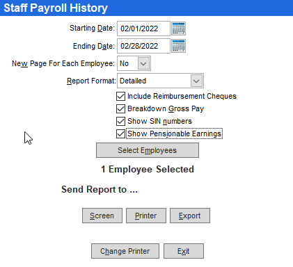 Review employee payroll history or record of employment (Back Office)