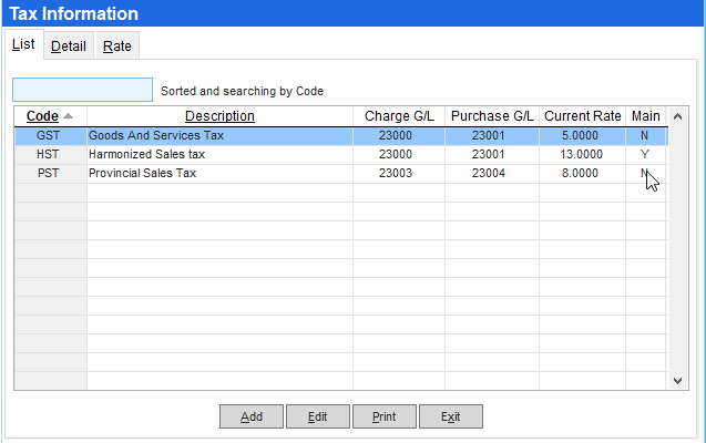 Set up sales tax information (Back Office)